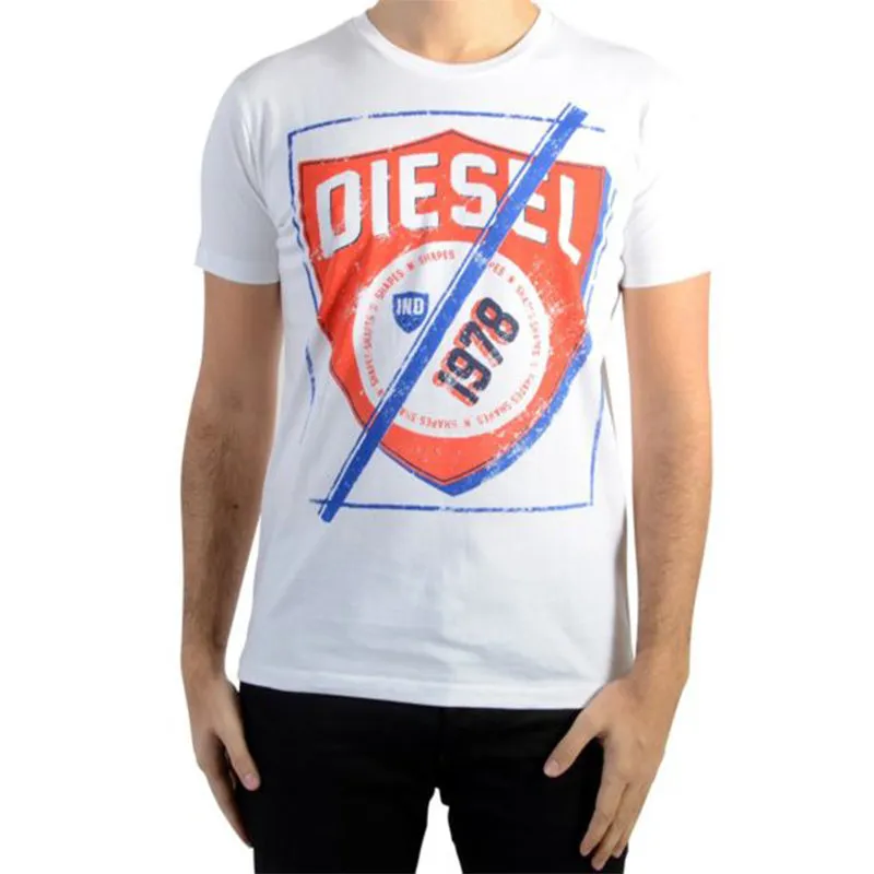 Diesel T Shielded 0r91b Mens T Shirts Crew Neck Short Sleeve White ...